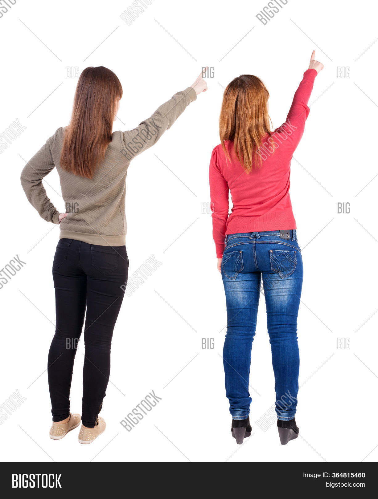 Back View Two Pointing Image & Photo (Free Trial) | Bigstock