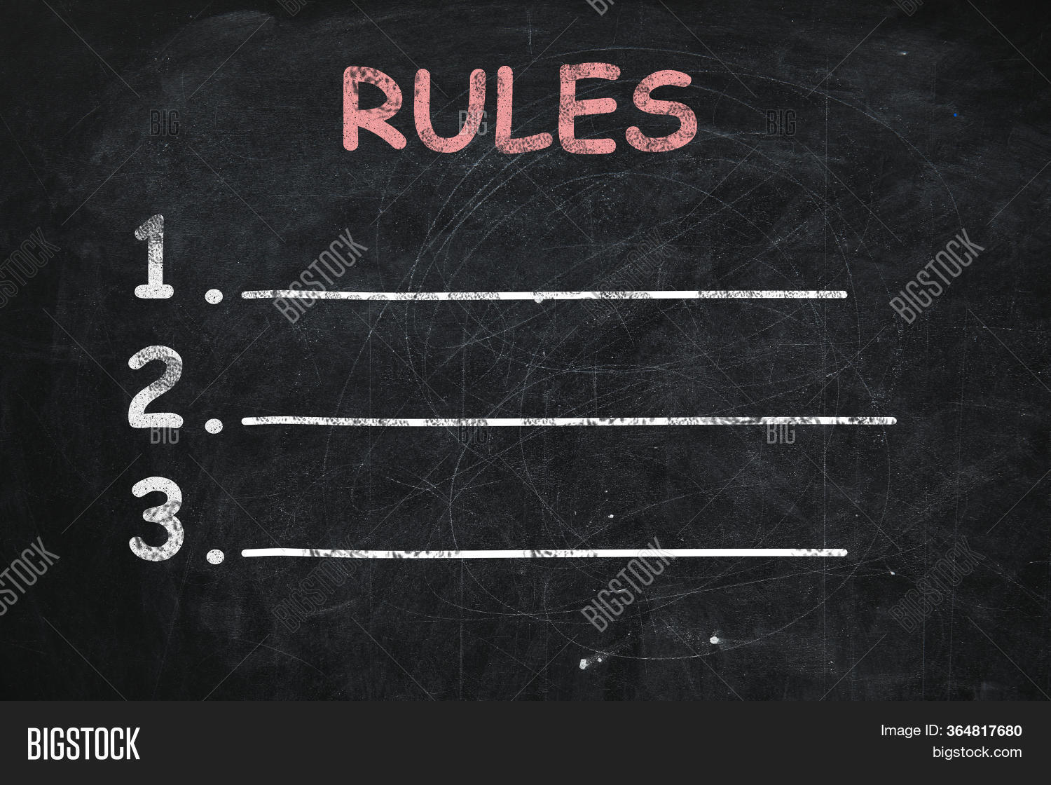 Chalkboard List Rules Image & Photo (Free Trial) | Bigstock