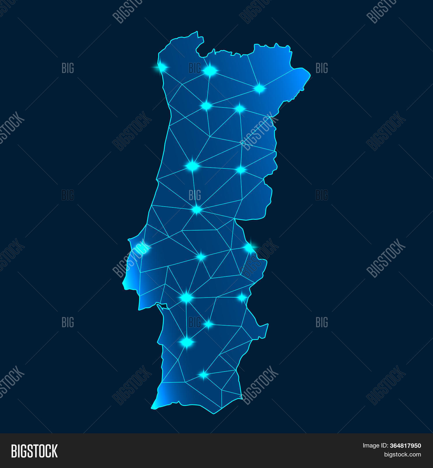 Map Portugal Blue Image & Photo (Free Trial) | Bigstock