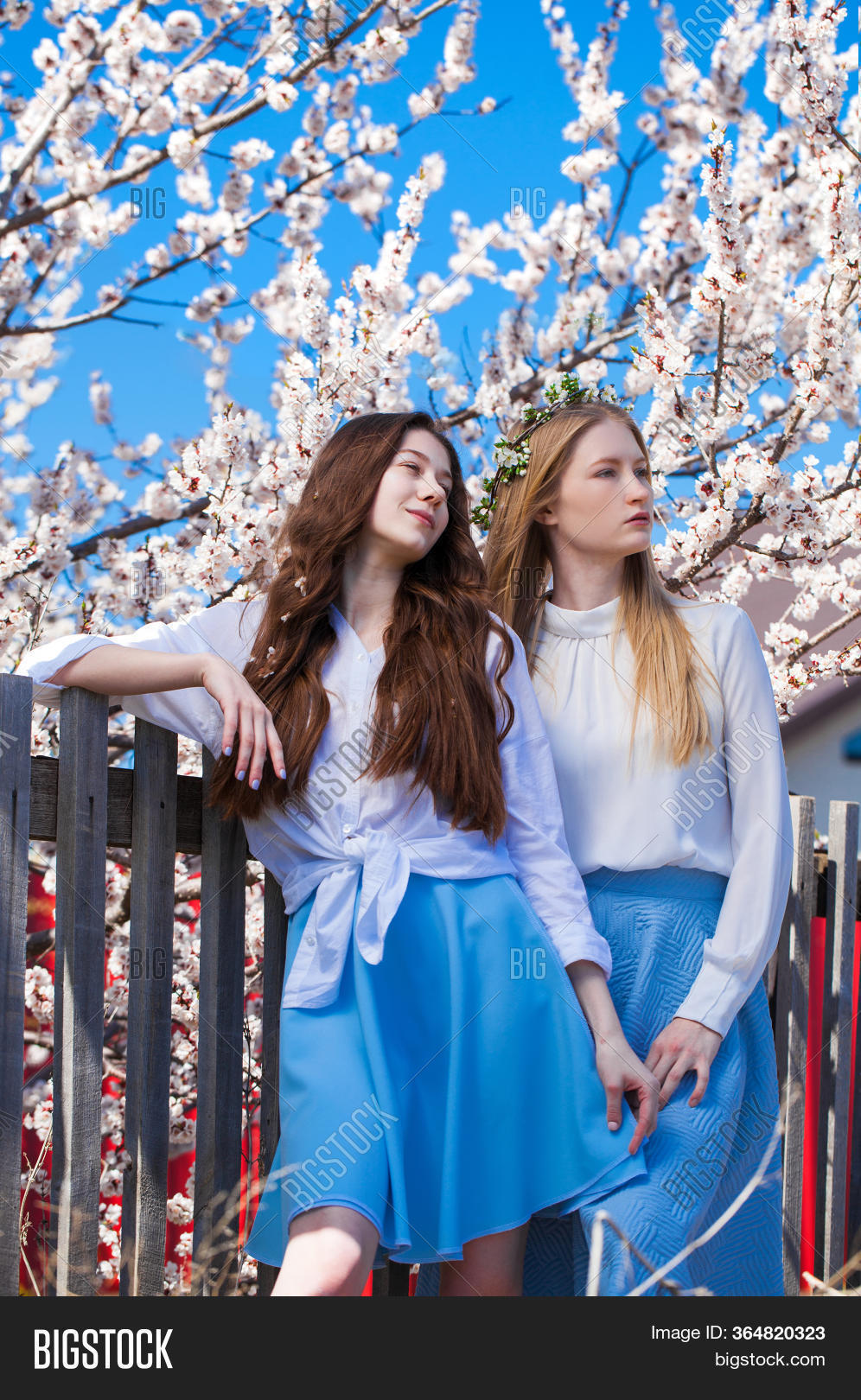 Two Happy Girls Posing Image & Photo (Free Trial) | Bigstock