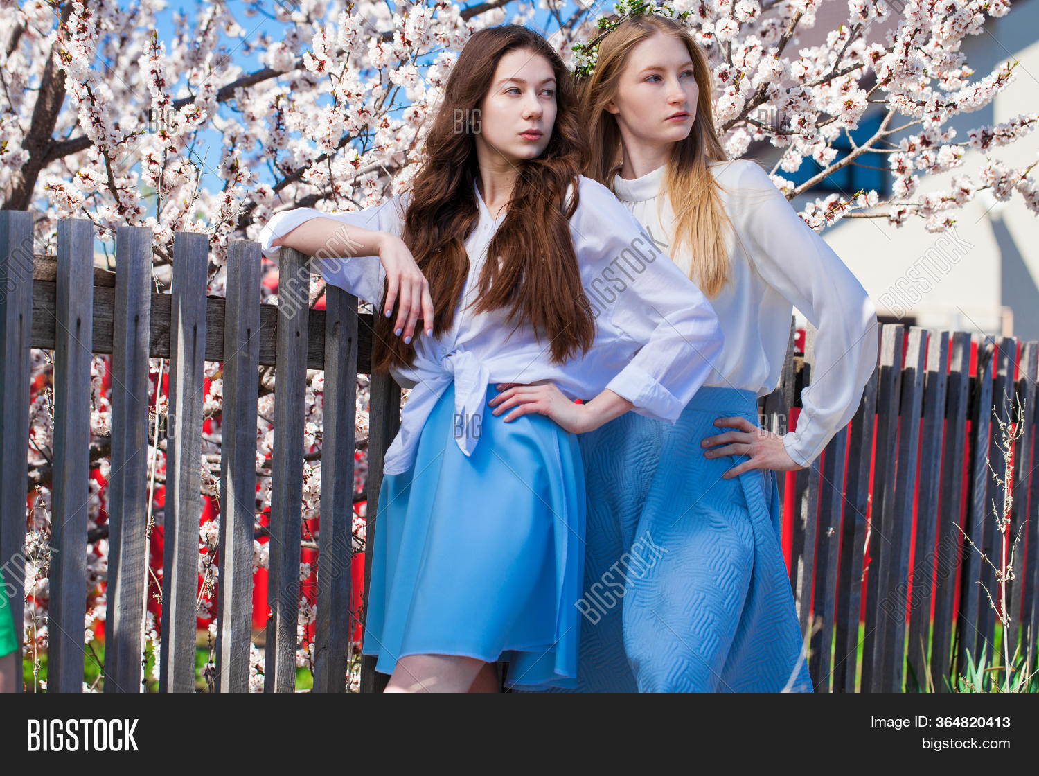 Two Happy Girls Posing Image & Photo (Free Trial) | Bigstock