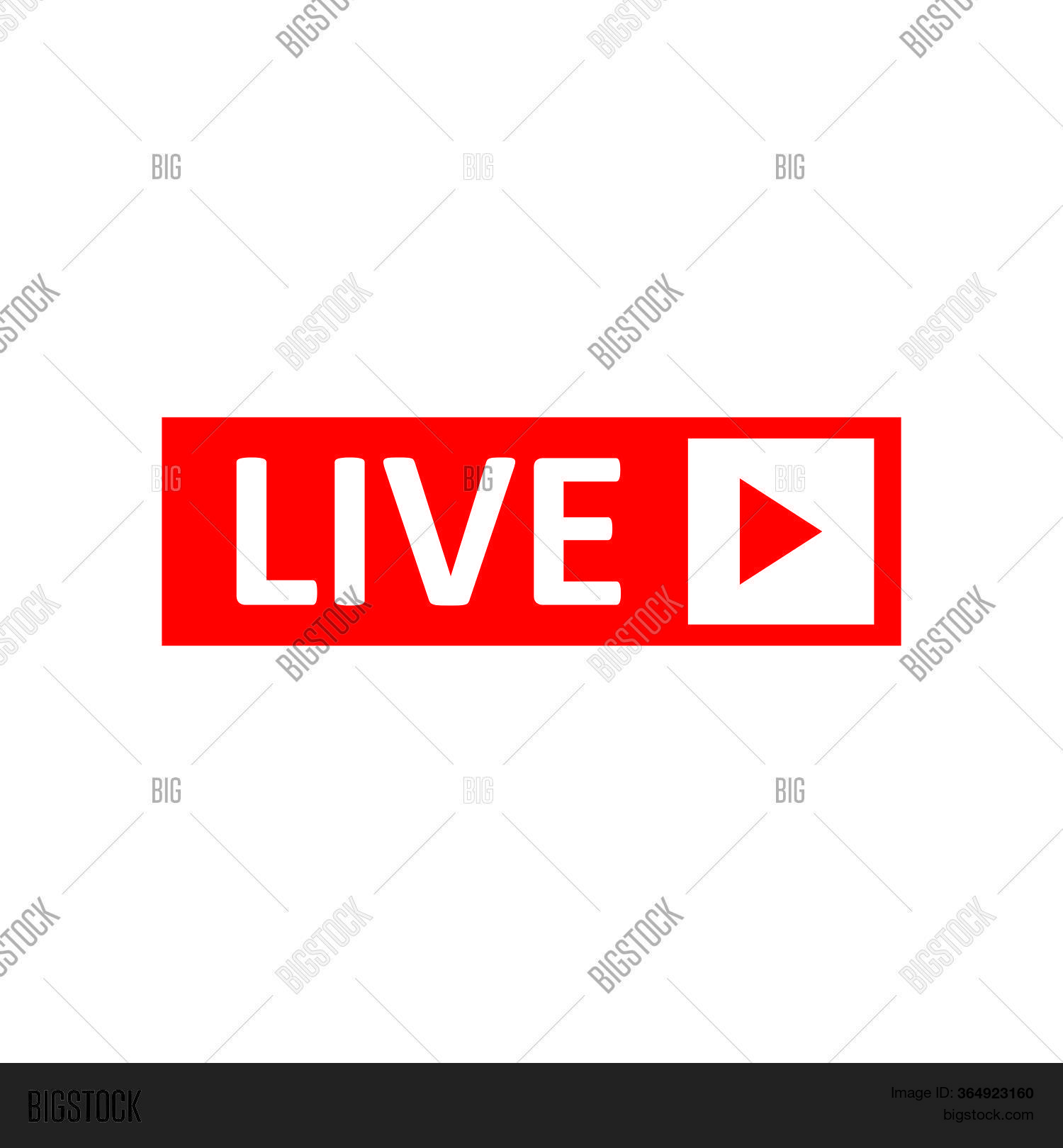 Live Stream Sign. Red Vector & Photo (Free Trial) | Bigstock