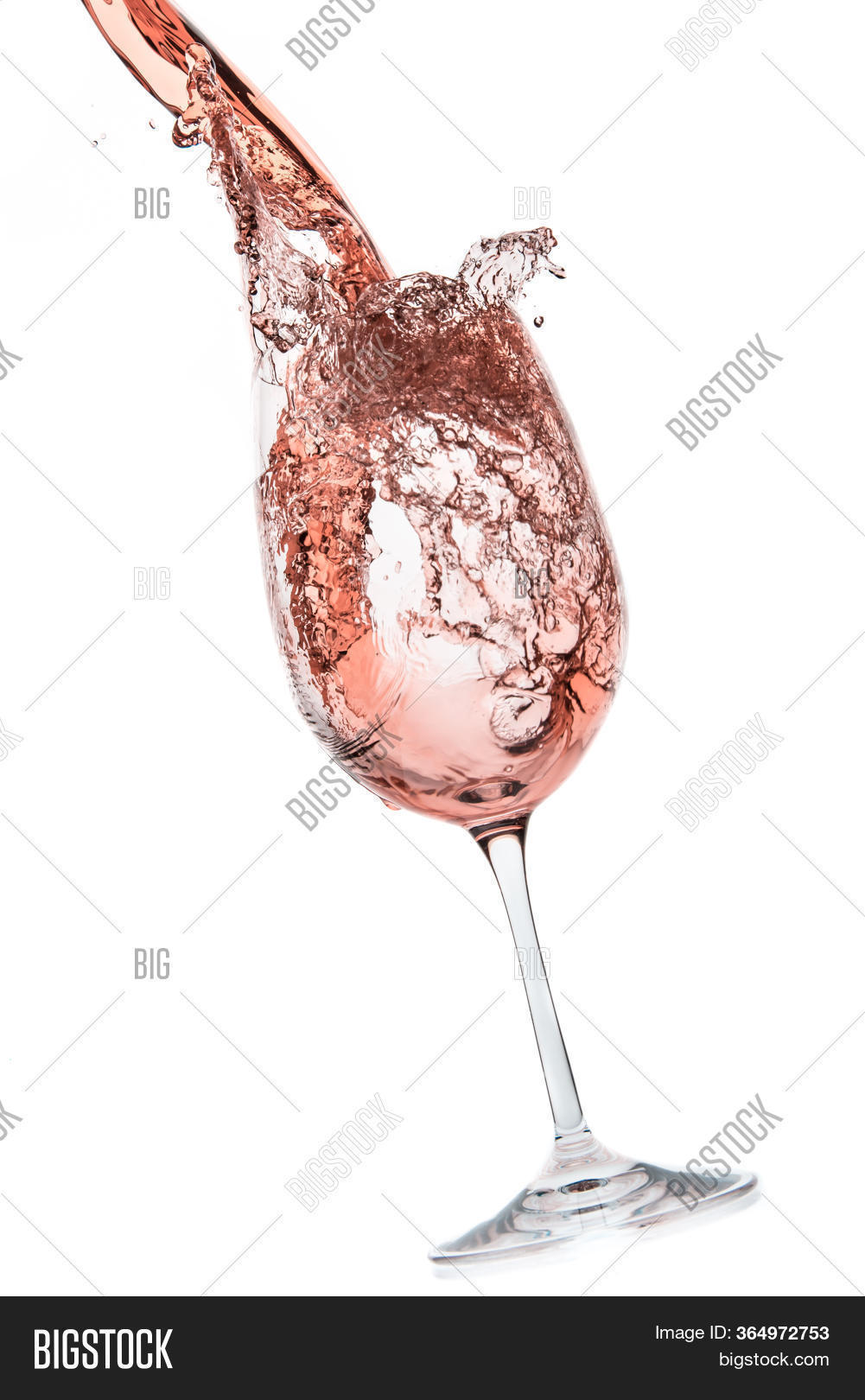 Rose Wine Splashing On Image & Photo (Free Trial) | Bigstock