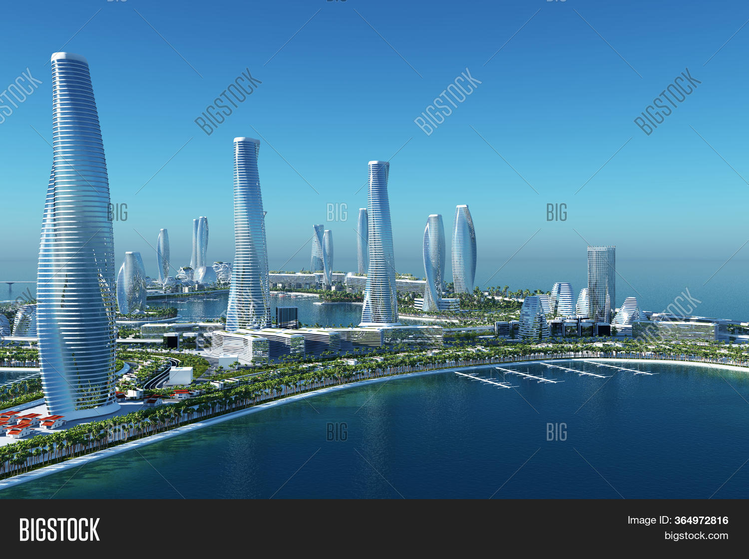Future City On Coast. Image & Photo (Free Trial) | Bigstock