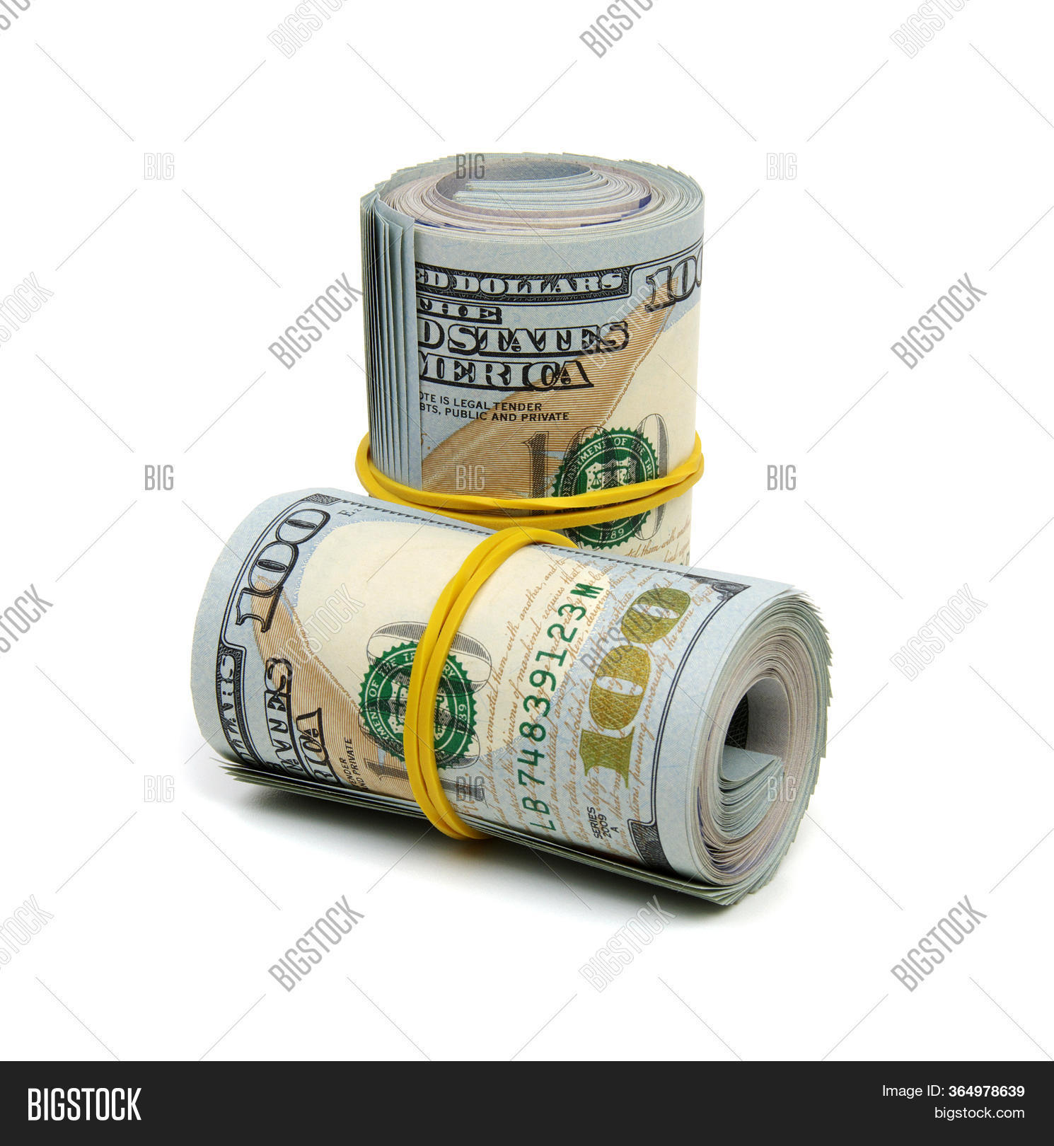 Roll Money Isolated On Image & Photo (Free Trial) | Bigstock