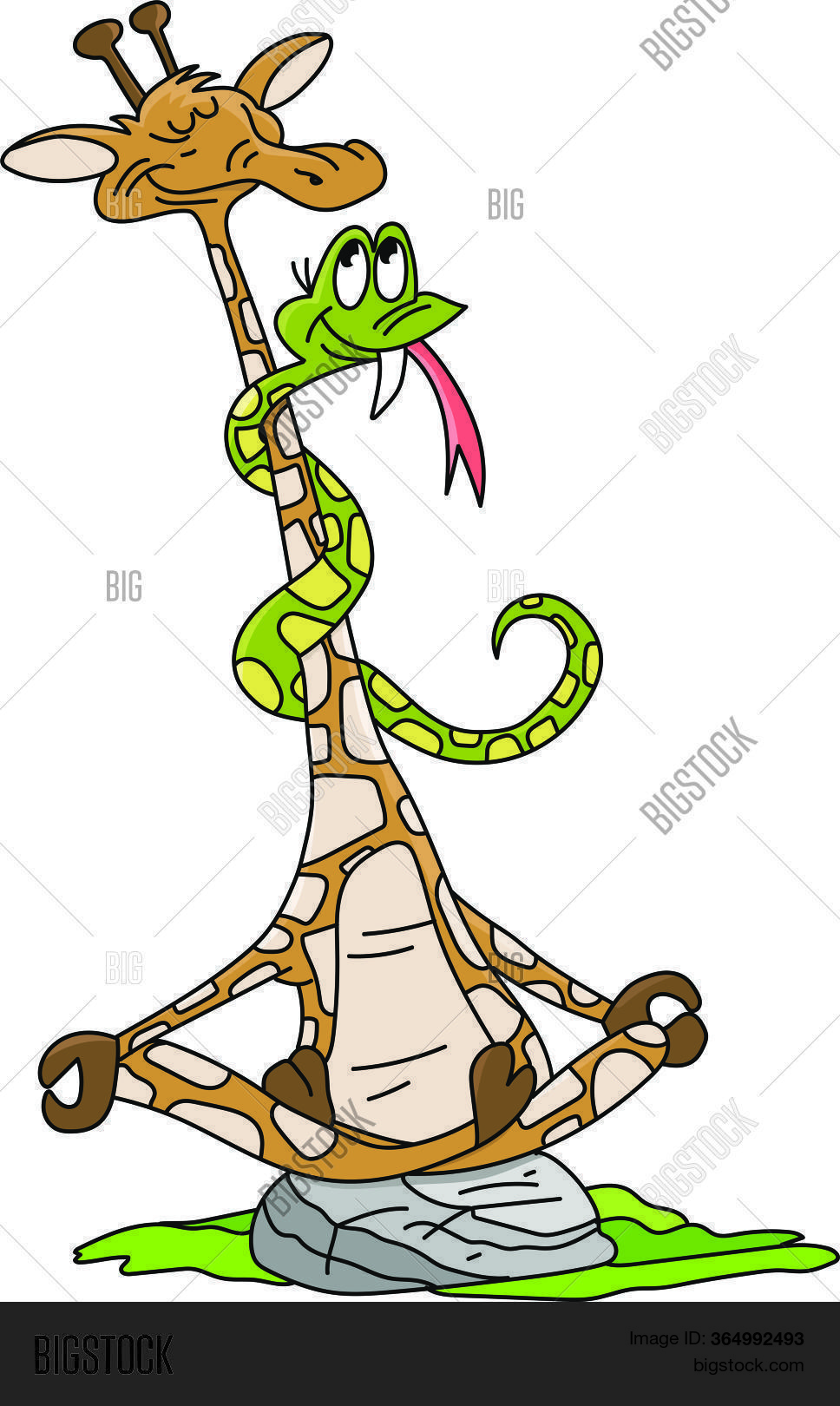 Cartoon Giraffe His Vector & Photo (Free Trial) | Bigstock