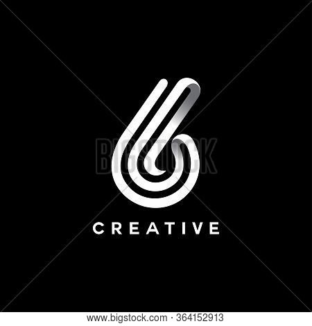 Number 6 Logo Design Vector & Photo (Free Trial) | Bigstock