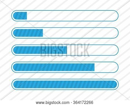 Set Blue Loading Bar Vector & Photo (Free Trial) | Bigstock