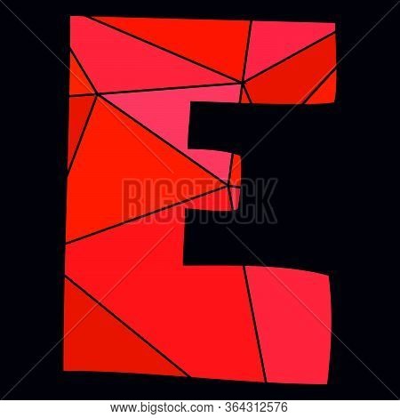 E Red Alphabet Vector Vector & Photo (Free Trial) | Bigstock