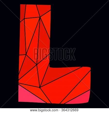 L Red Alphabet Vector Vector & Photo (Free Trial) | Bigstock