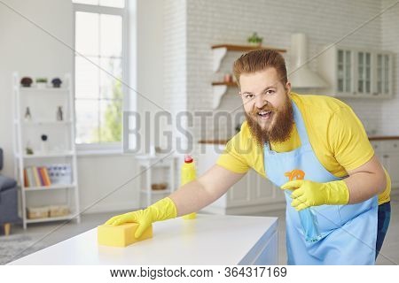 Funny Fat Man Apron Image & Photo (Free Trial) | Bigstock