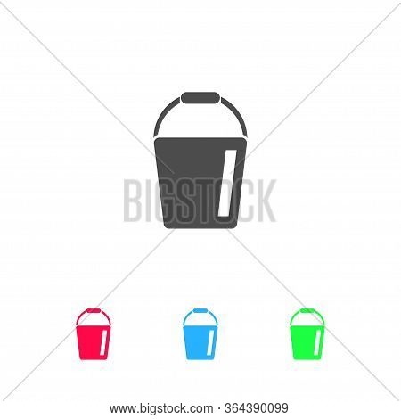 Bucket Icon Flat. Vector & Photo (Free Trial) | Bigstock