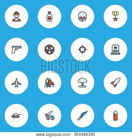 Combat Icons Colored Image & Photo (Free Trial) | Bigstock