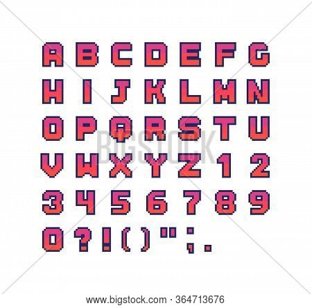 Pixel Art Font. Vector & Photo (Free Trial) | Bigstock