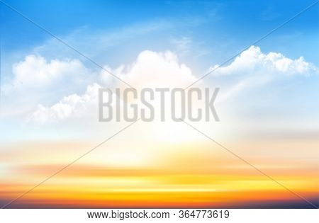 Sunset Sky Background Vector & Photo (Free Trial) | Bigstock