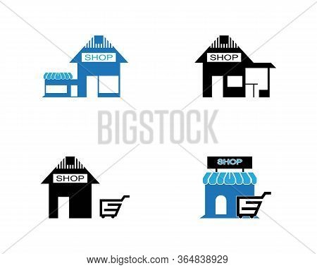 Shop Building Icon Vector & Photo (Free Trial) | Bigstock
