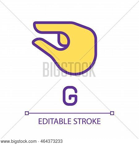 Sign Letter G Asl Vector & Photo (Free Trial) | Bigstock