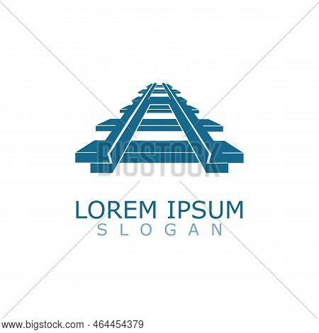 Train Track Logo Vector & Photo (Free Trial) | Bigstock