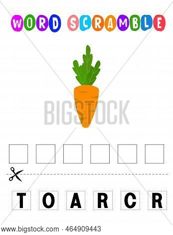 Carrot Word Scramble Vector & Photo (Free Trial) | Bigstock