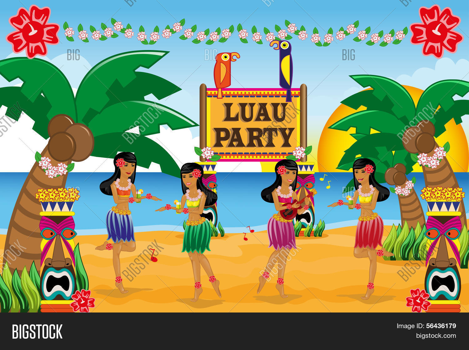 Luau Party Clip Art Free