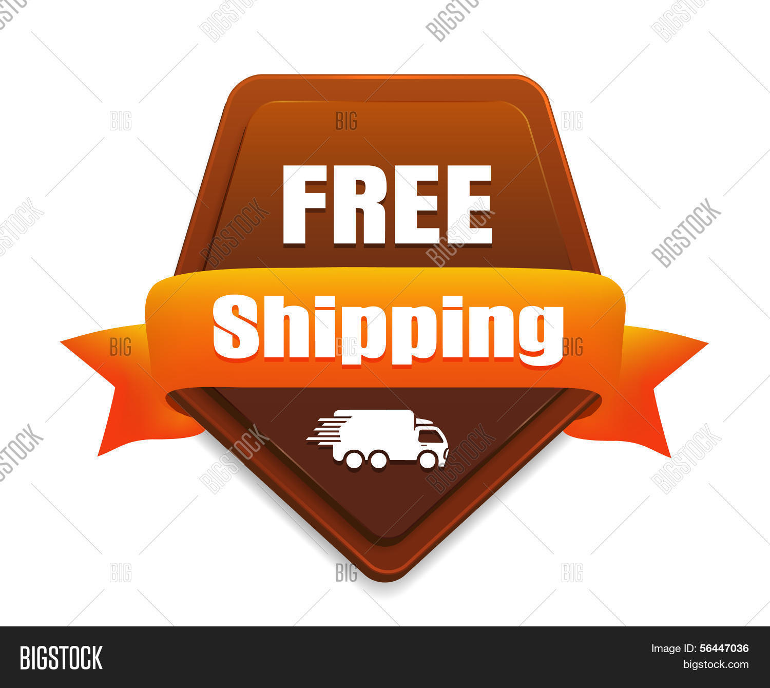Free Shipping Badge Vector & Photo (Free Trial) | Bigstock