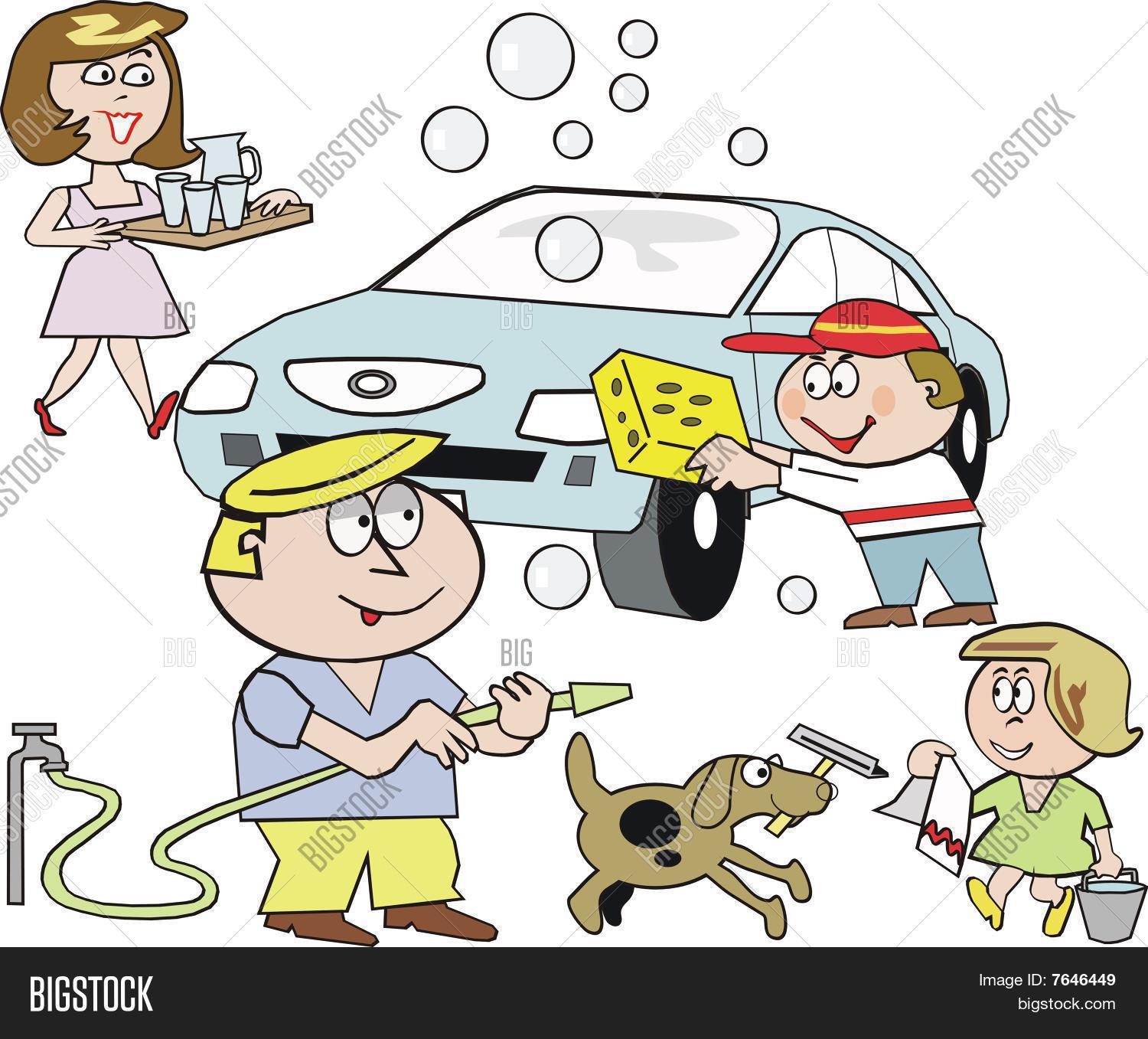 Family Carwash Vector & Photo (Free Trial) | Bigstock