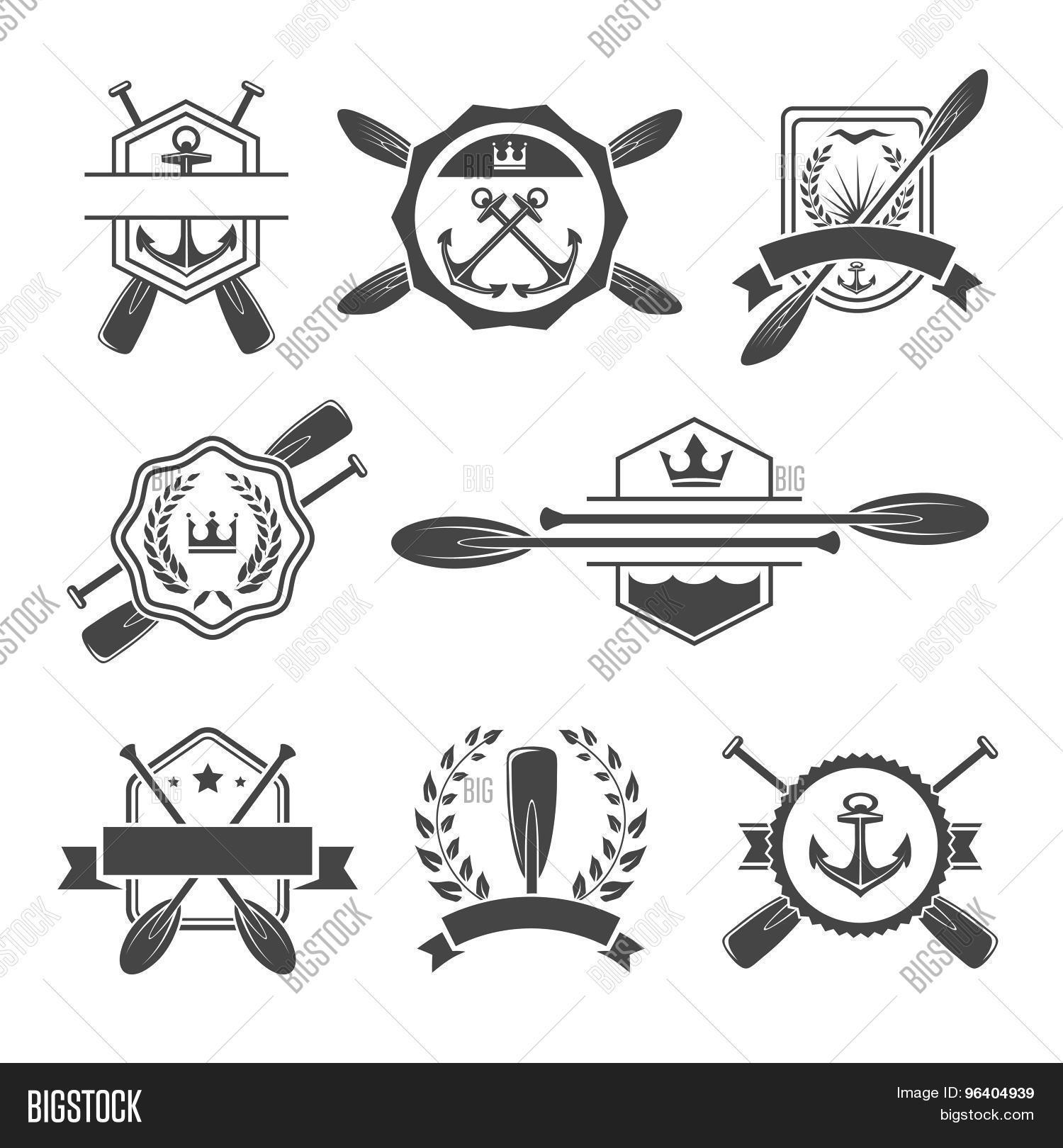 Rowing Logo Paddle Vector & Photo (Free Trial) | Bigstock