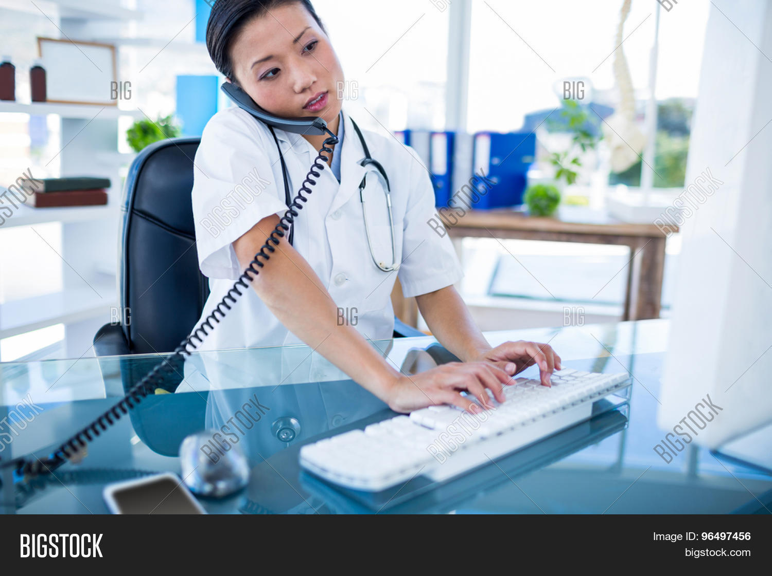 Doctor Having Phone Image & Photo (Free Trial) | Bigstock