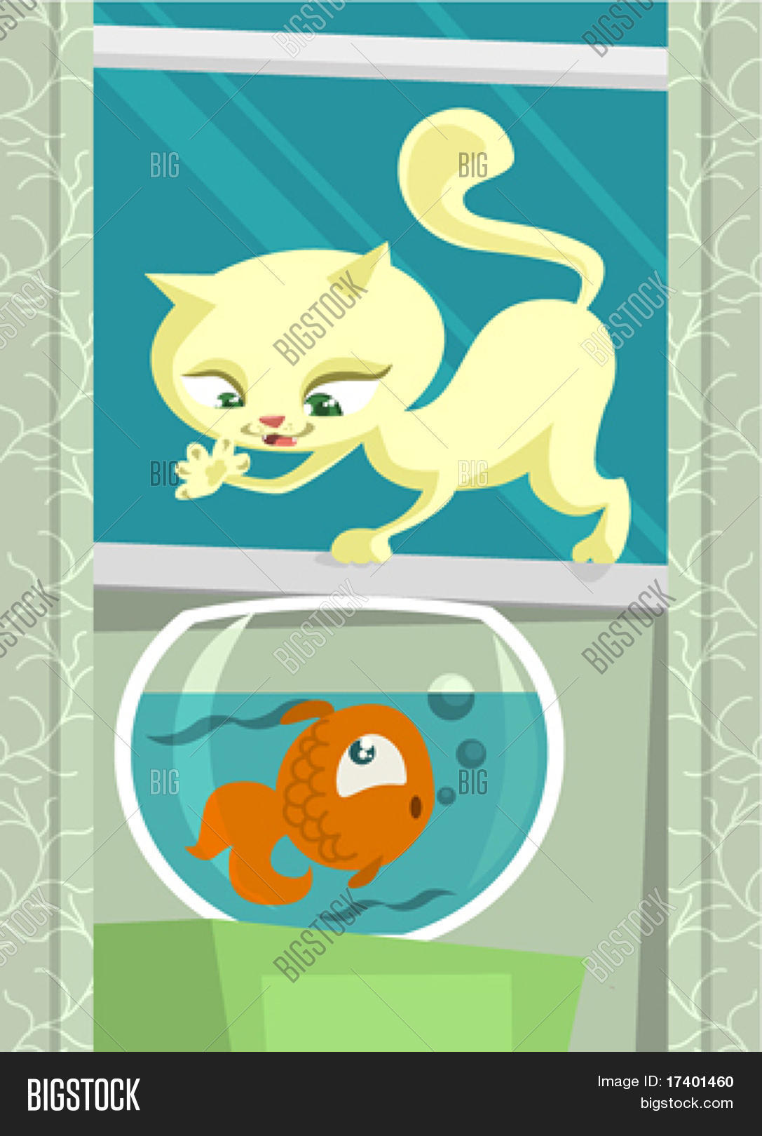 Cartoon Cat Hunting Vector & Photo (Free Trial) | Bigstock