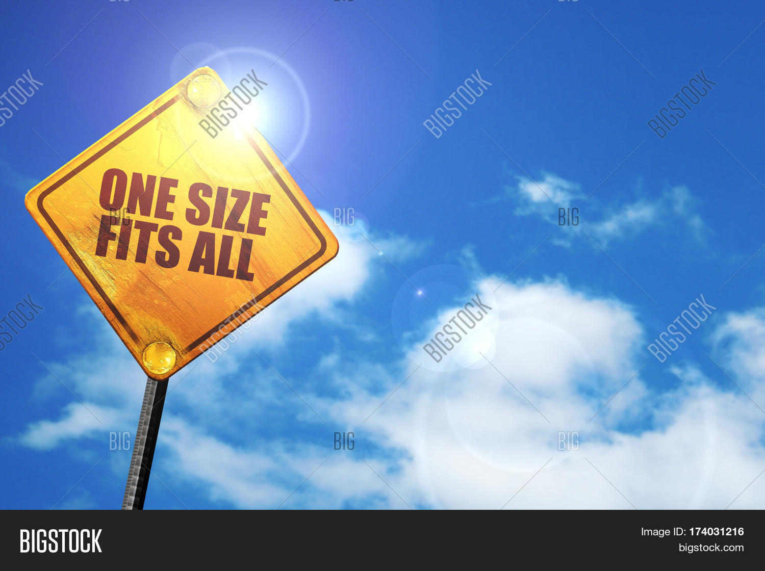 One Size Fits All, 3D Image & Photo (Free Trial) | Bigstock