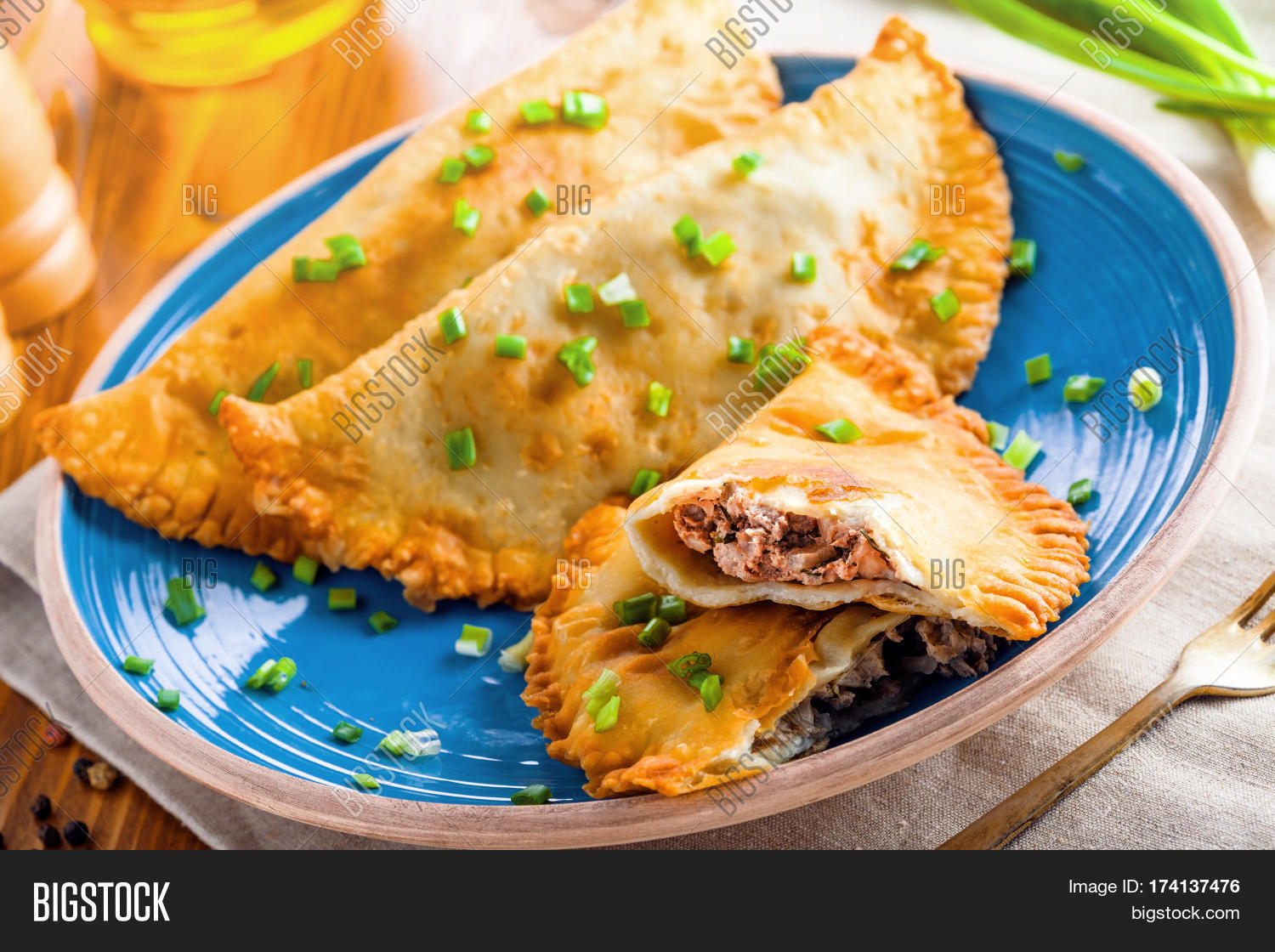 Chebureki On Plate. Image & Photo (Free Trial) | Bigstock