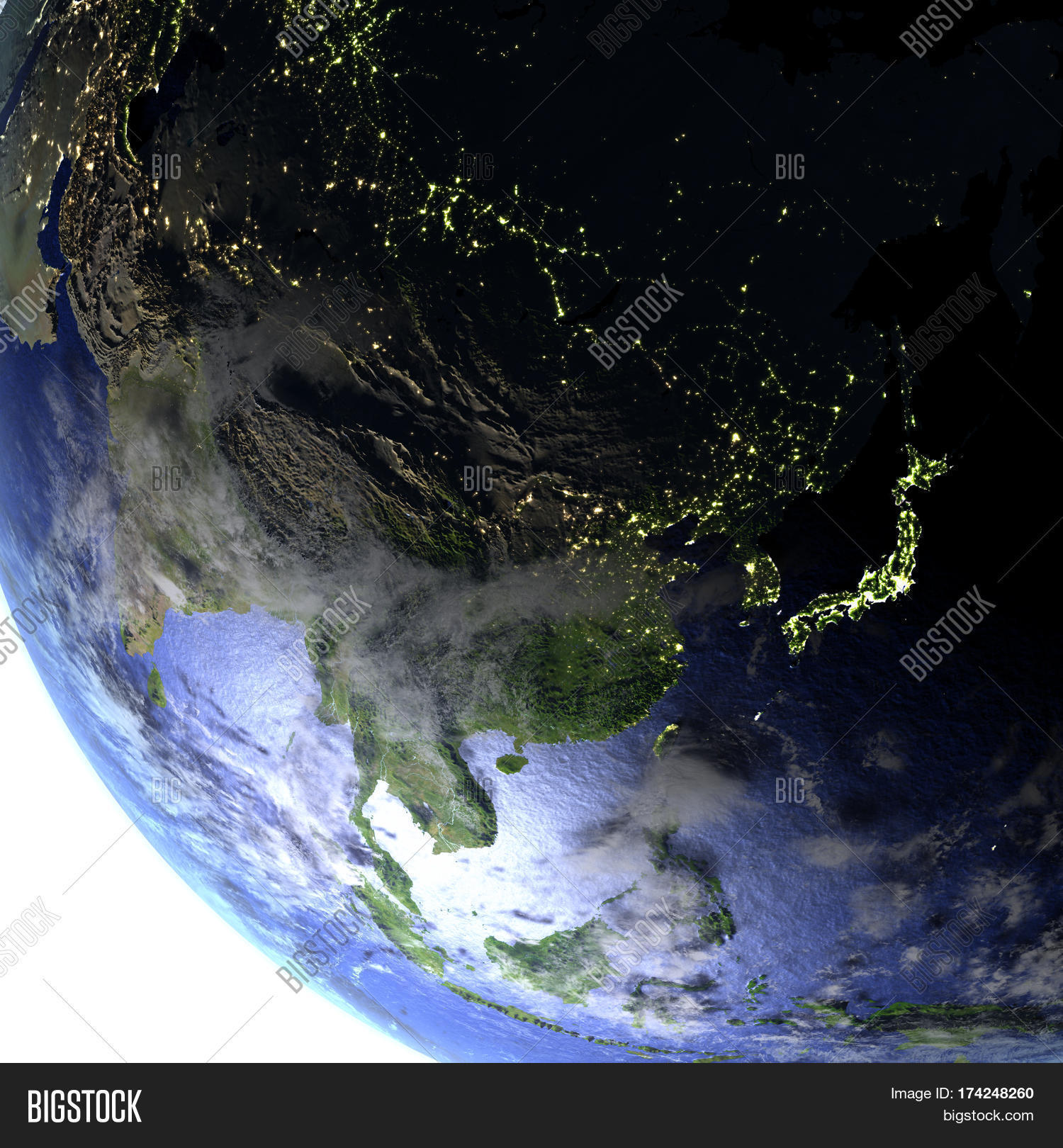 East Asia On Realistic Image & Photo (Free Trial) | Bigstock