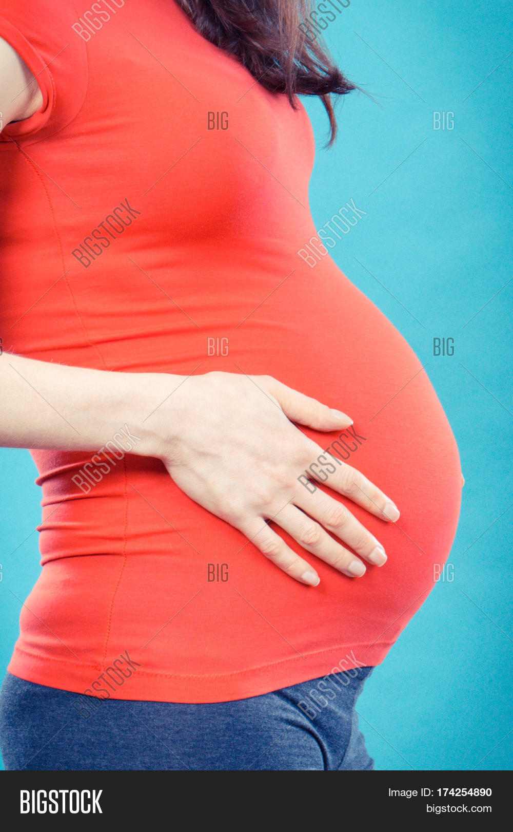Pregnant Woman Stomach Image & Photo (Free Trial) | Bigstock
