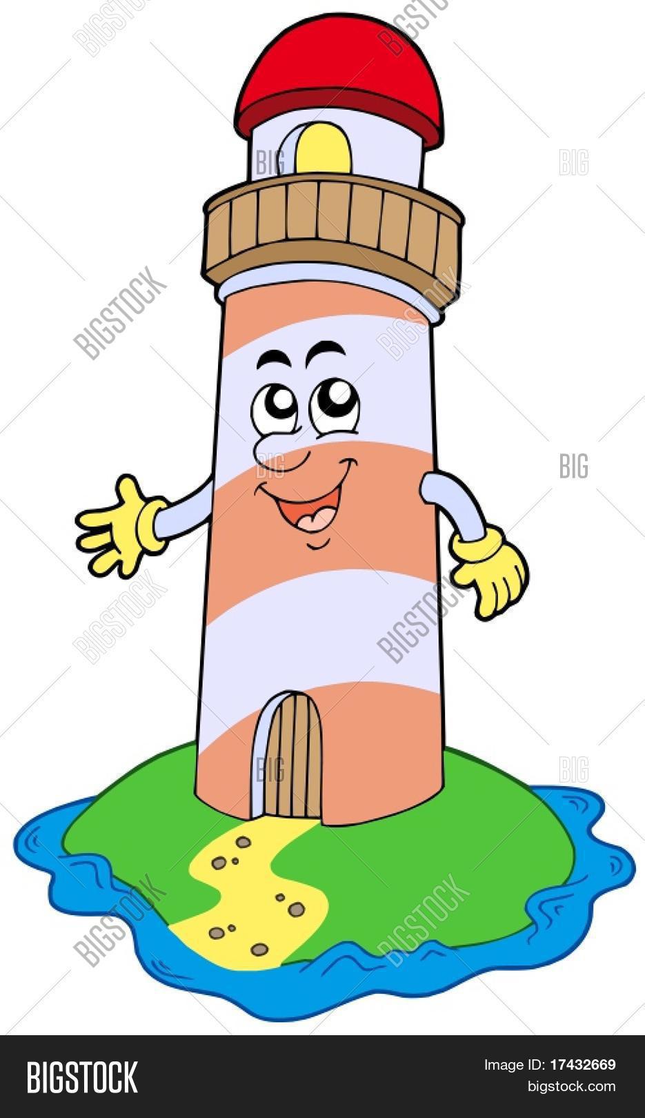Cartoon Lighthouse On Vector & Photo (Free Trial) | Bigstock