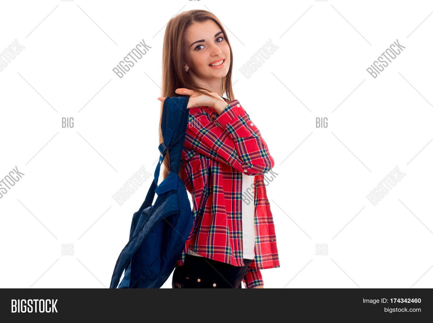 Young Girl Red Plaid Image & Photo (Free Trial) | Bigstock