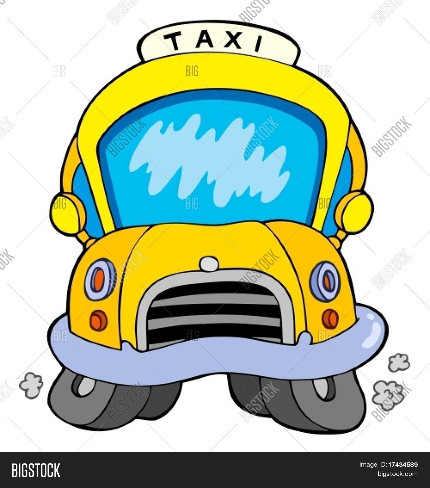 Cartoon Taxi Car - Vector & Photo (Free Trial) | Bigstock