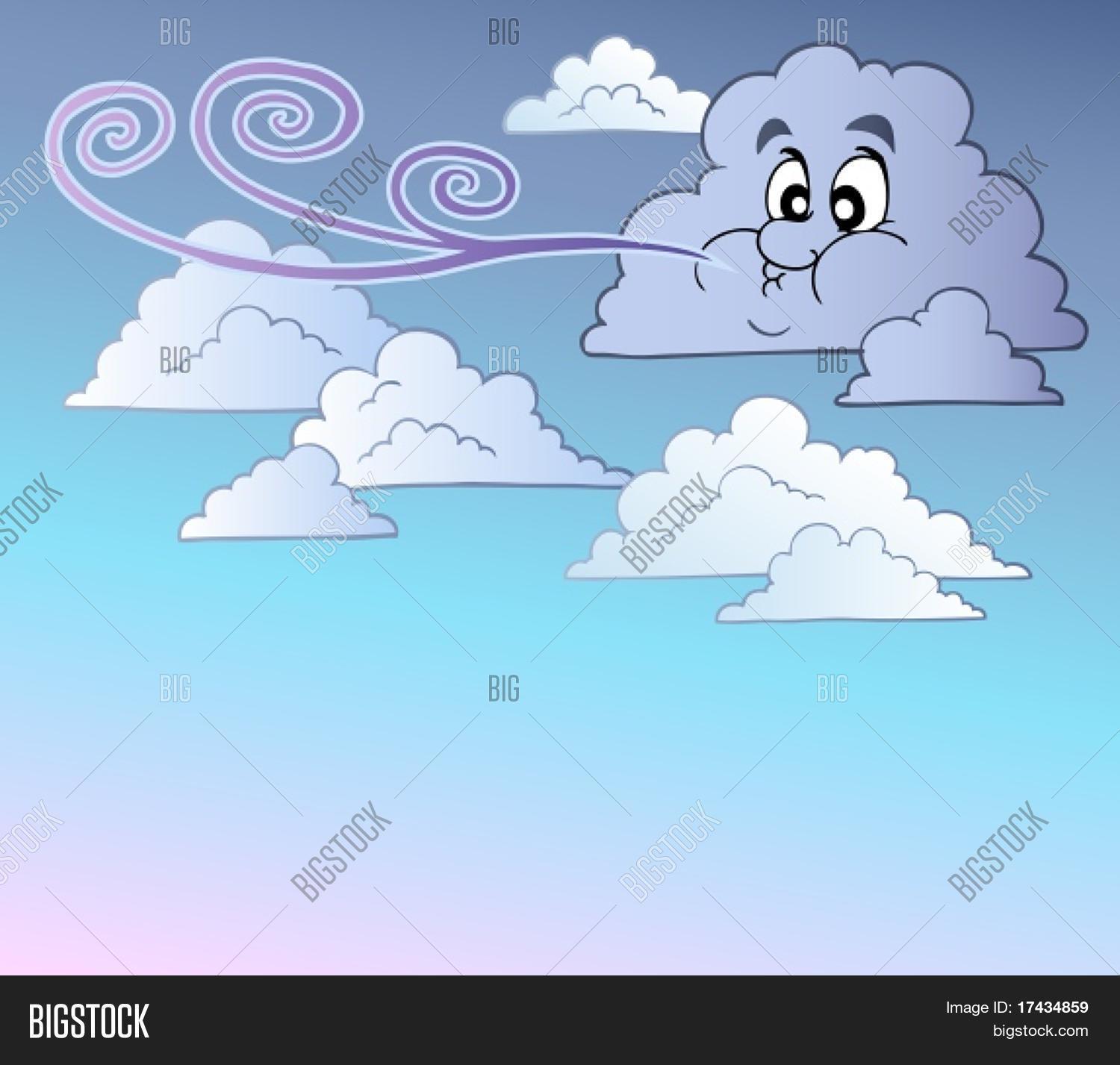 Windy Sky Cartoon Vector & Photo (Free Trial) | Bigstock