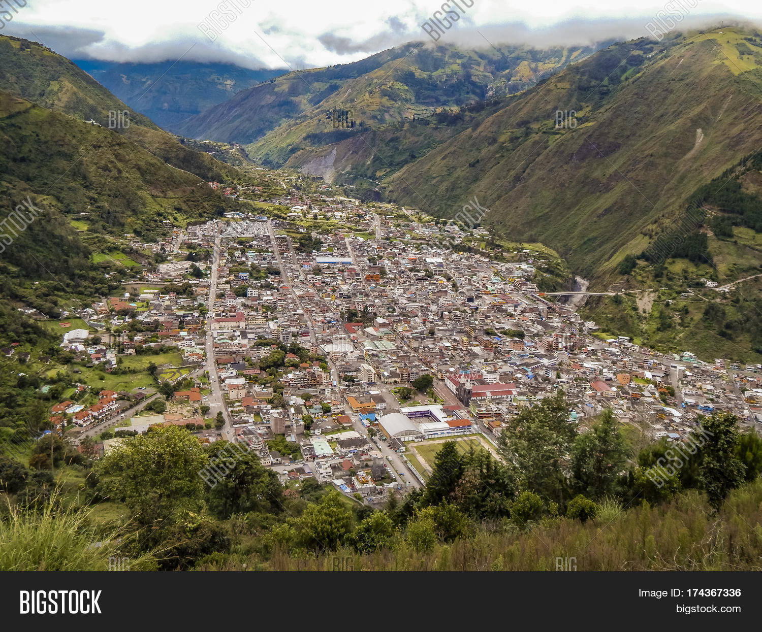 Aerial View Banos Town Image & Photo (Free Trial) | Bigstock