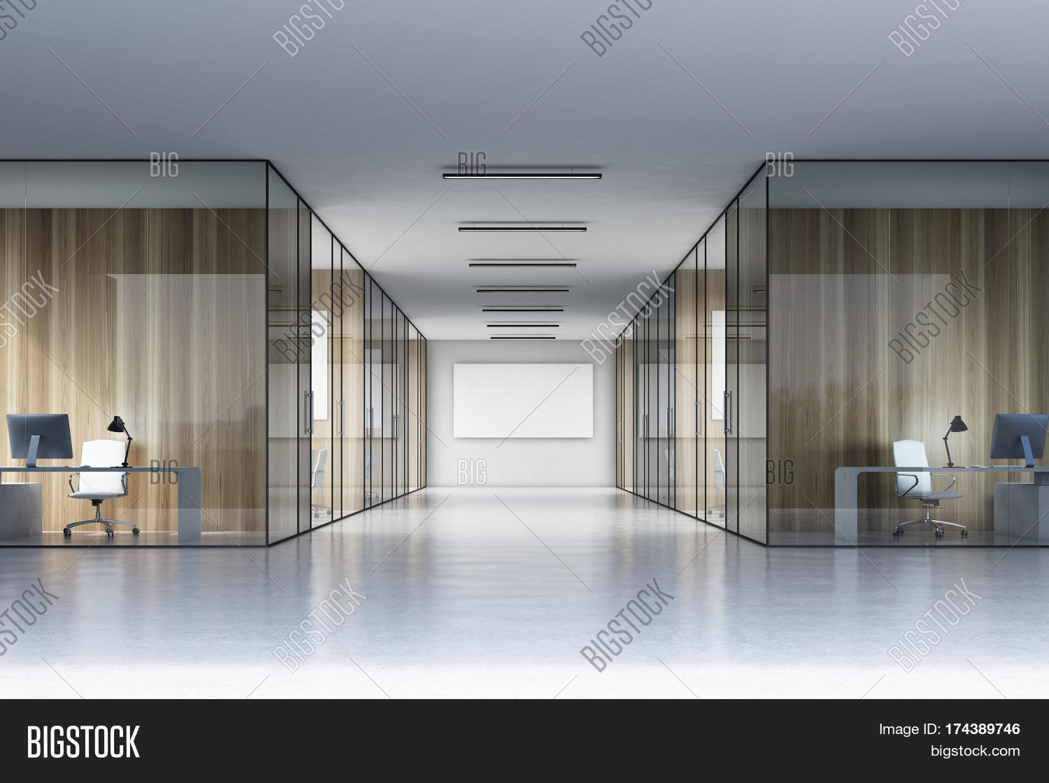 Long Office Corridor Image & Photo (Free Trial) | Bigstock