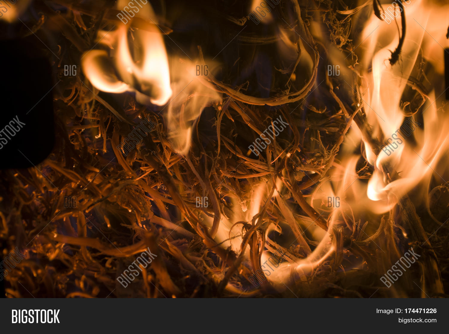 Fire Burning Bales Image & Photo (Free Trial) | Bigstock