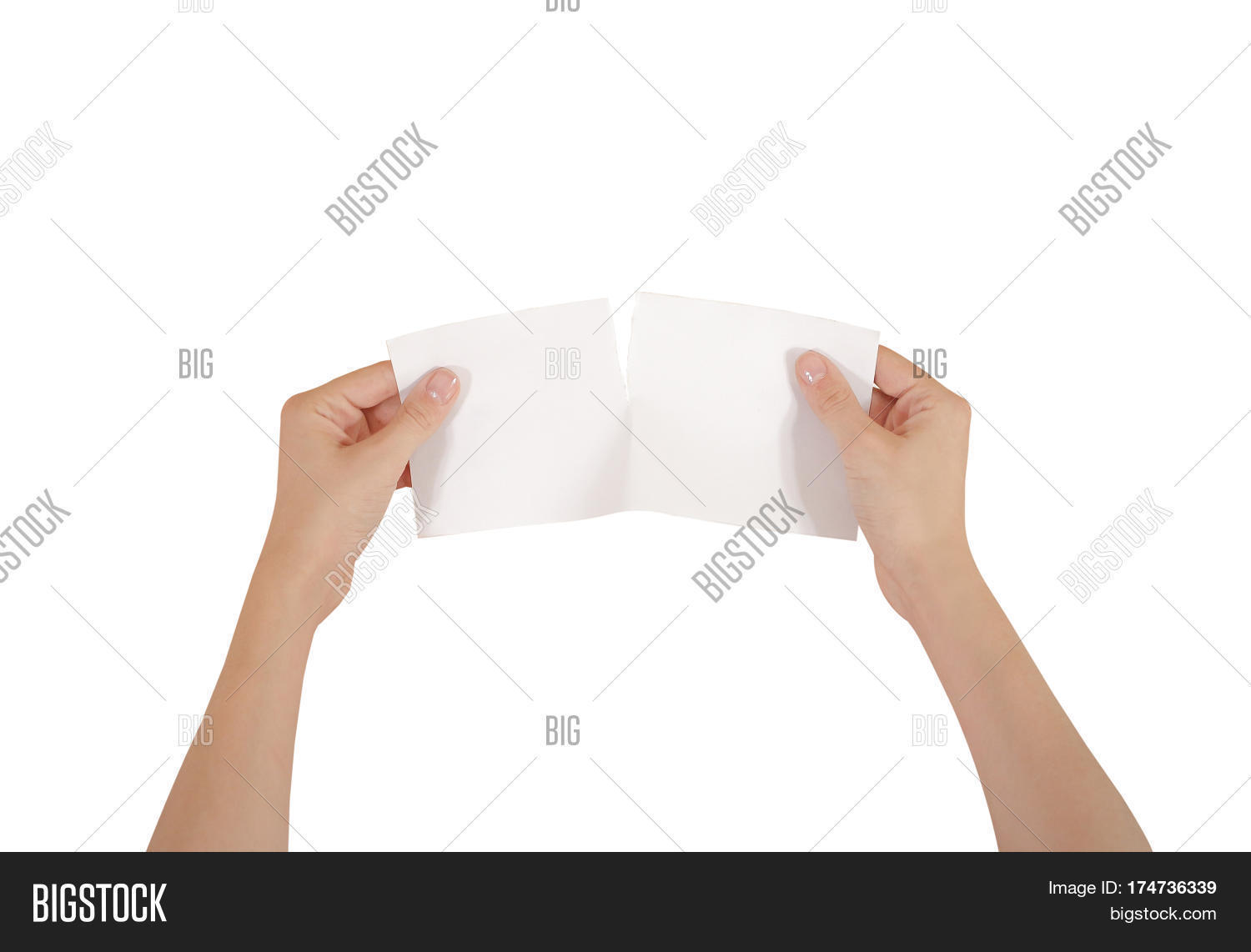 Hands Tearing Piece Image & Photo (Free Trial) | Bigstock