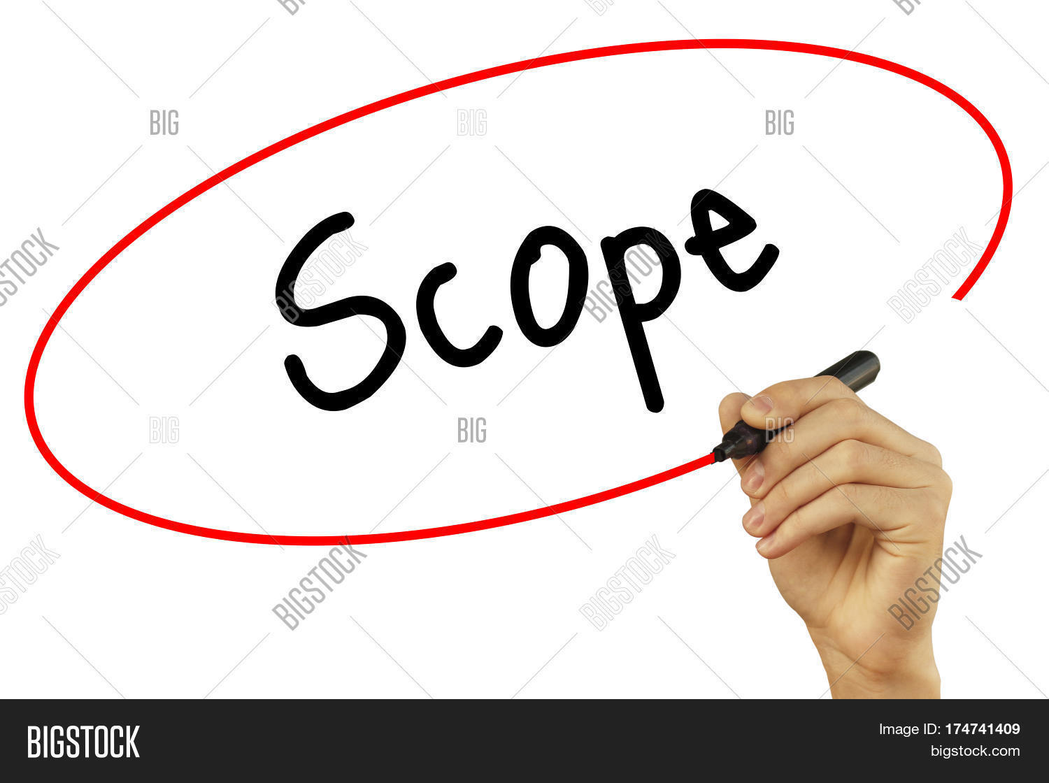 Man Hand Writing Scope Image & Photo (Free Trial) | Bigstock