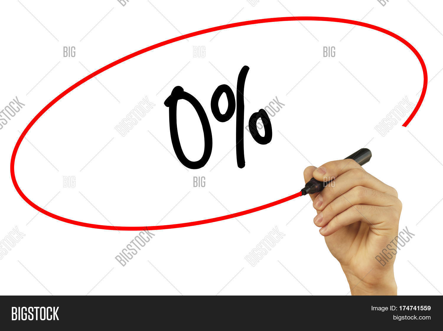 Man Hand Writing 0% Image & Photo (Free Trial) | Bigstock