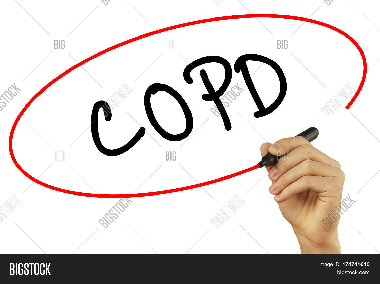 Man Hand Writing Copd Image & Photo (Free Trial) | Bigstock