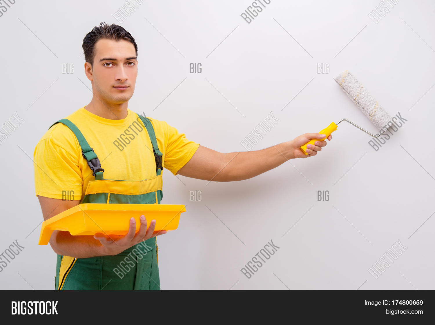 Man Painting Wall DIY Image & Photo (Free Trial) | Bigstock