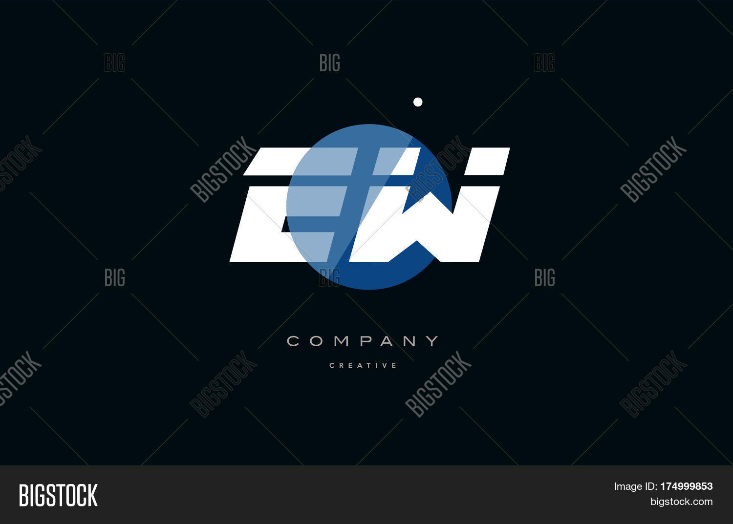 Ew E W Blue White Vector & Photo (Free Trial) | Bigstock