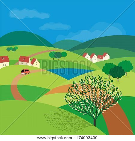 Valley Farmland Cartoon Images, Illustrations & Vectors (Free) - Bigstock