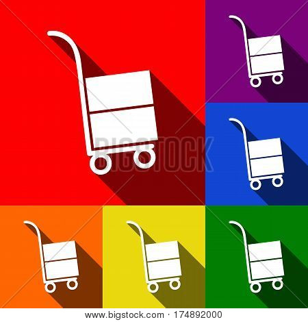 Hand Truck Sign. Vector & Photo (Free Trial) | Bigstock
