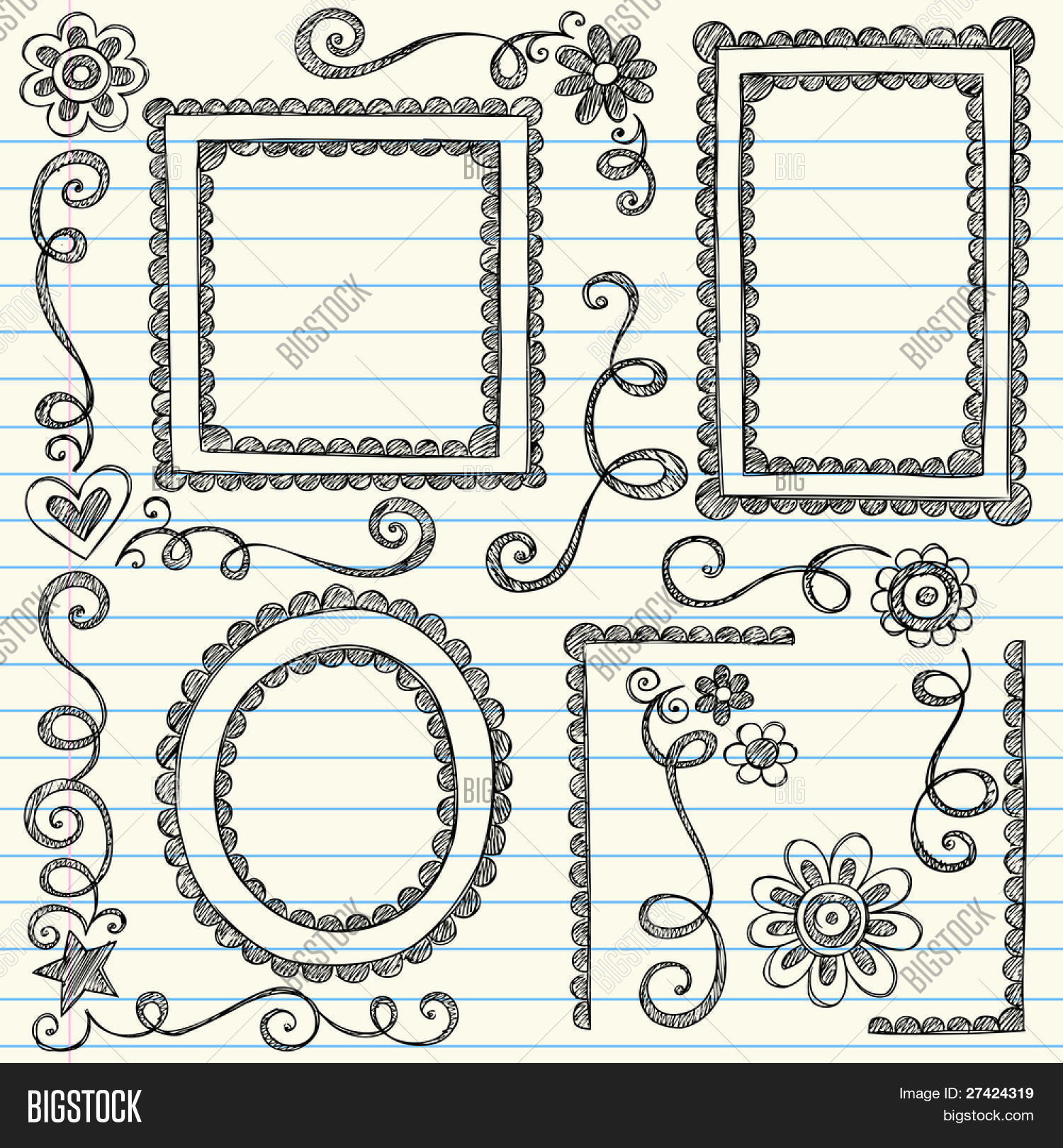 Frames Borders Hand- Vector & Photo (Free Trial) | Bigstock