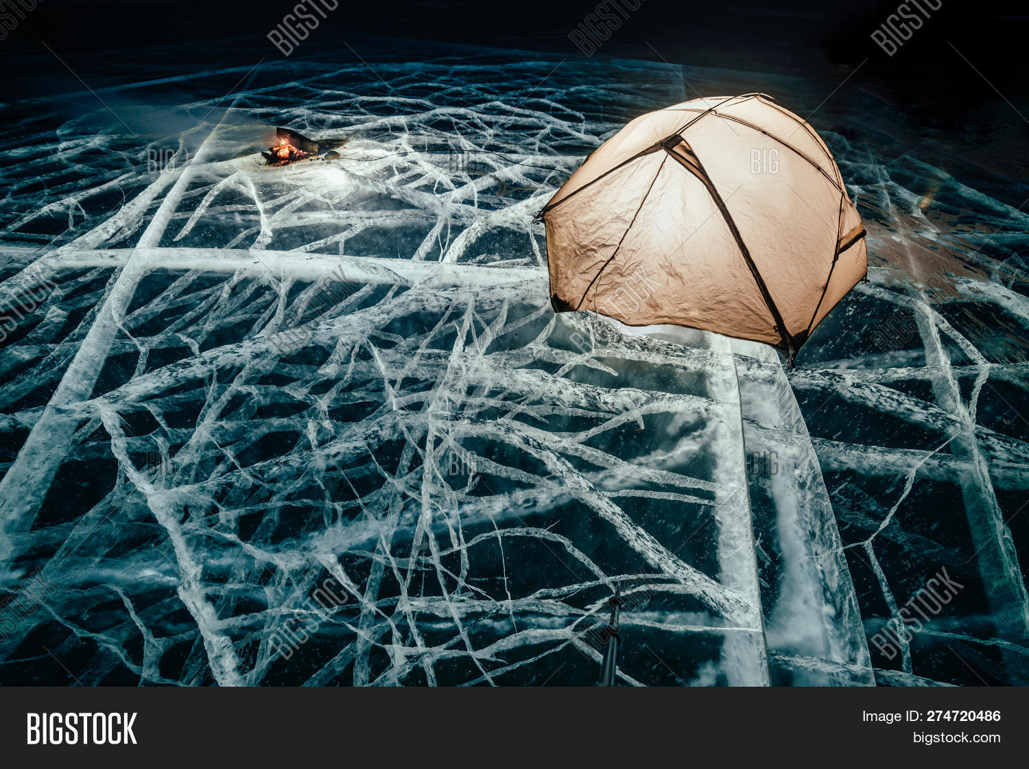 Fire On Ice Night. Image & Photo (Free Trial) | Bigstock